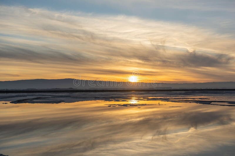 Mesmerizing View of a River at Scenic Sunset Stock Image - Image of ...