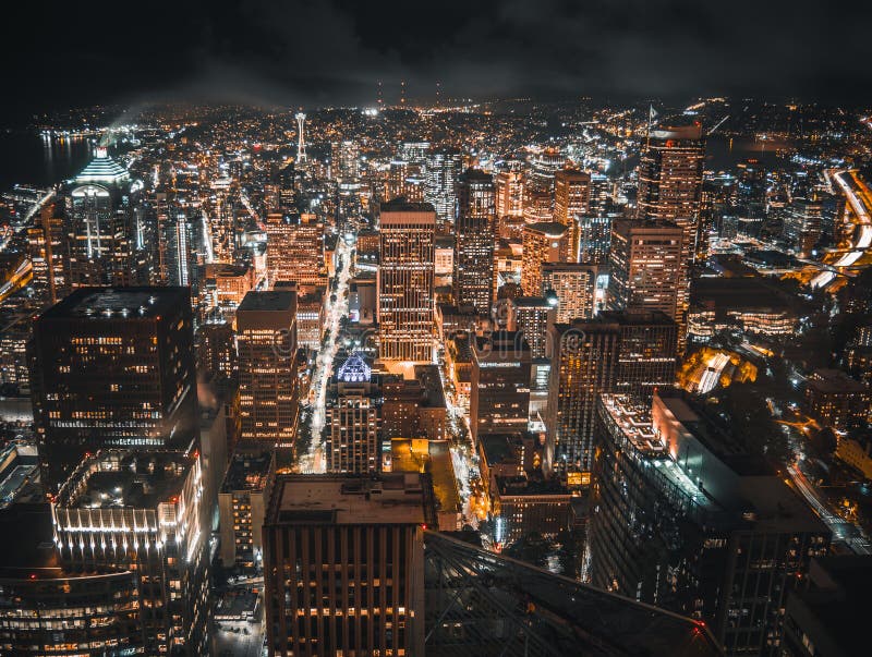 Mesmerizing View from the Sky View Observatory - Columbia Center Stock ... Mesmerizing View from the Sky View Observatory - Columbia Center Stock ...