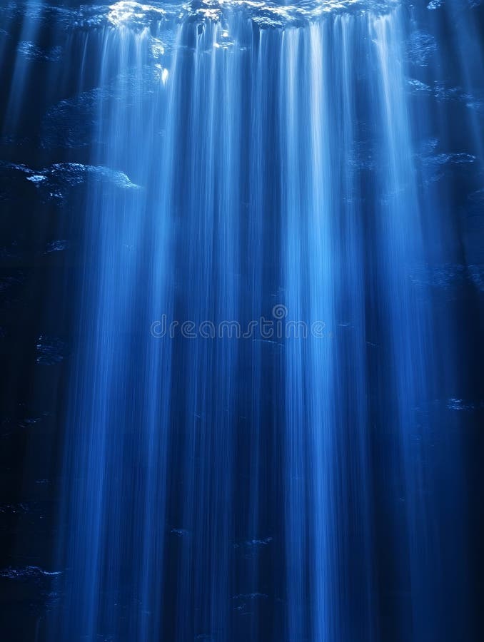 A Mesmerizing View of Underwater Light Rays Piercing through the Deep ...