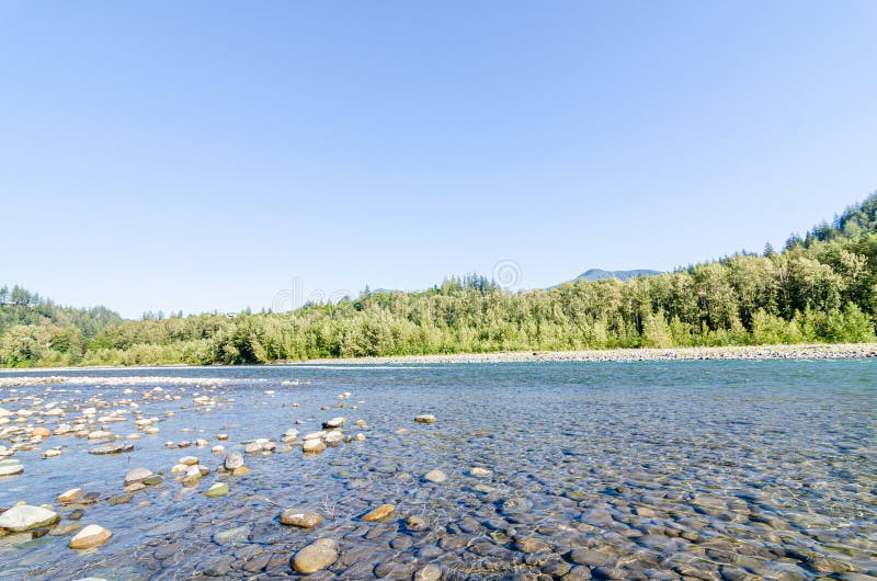 Mesmerizing View of the Vedder River Winding through Chilliwack, BC ...