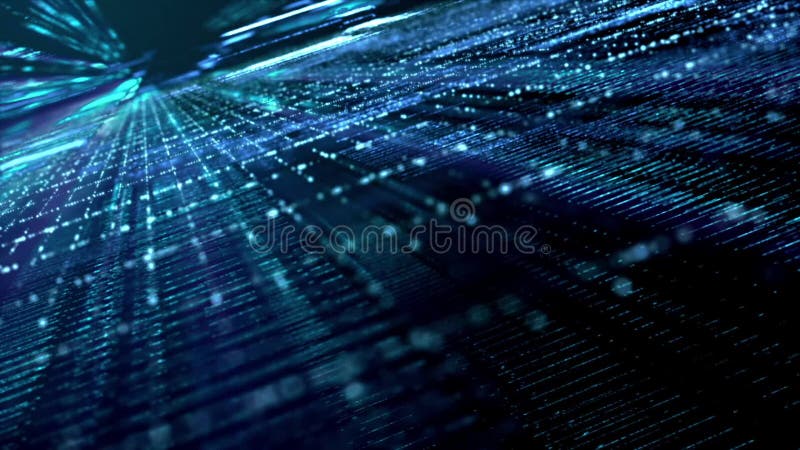 Blue Digital Streams Visual Stock Footage - Video of streams, glowing ...