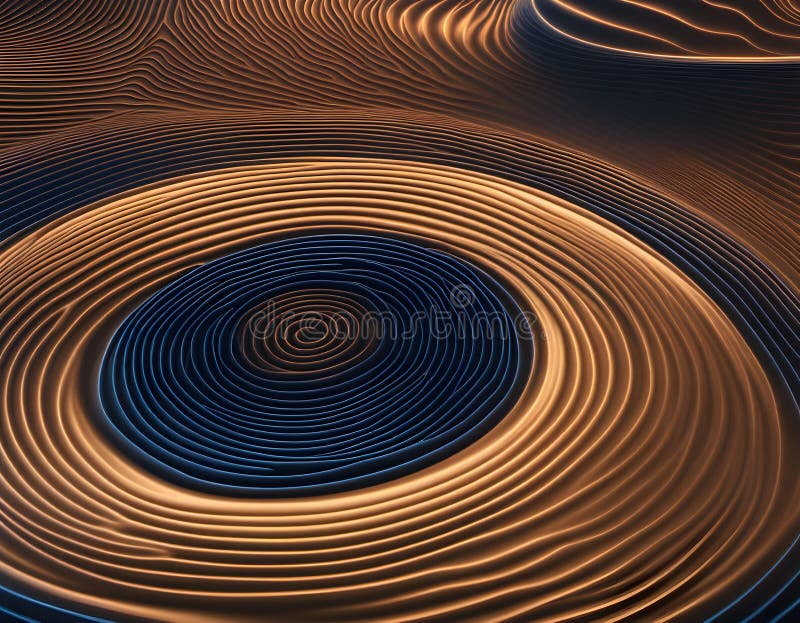 A Mesmerizing Visual of a Circular Ripple Pattern Flowing Seamlessly ...