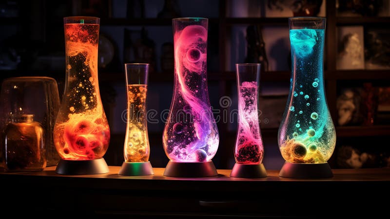 The Vibrant Colors and Undulating Forms of a Lava Lamp, Evoking a Sense ...