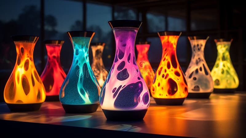 The Vibrant Colors and Undulating Forms of a Lava Lamp, Evoking a Sense ...