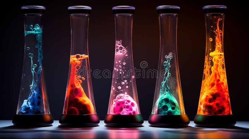 The Vibrant Colors and Undulating Forms of a Lava Lamp, Evoking a Sense ...
