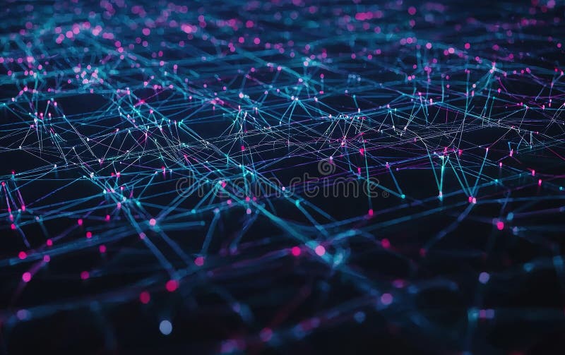 A Mesmerizing Visual Display of Interconnected Lines and Nodes in a ...