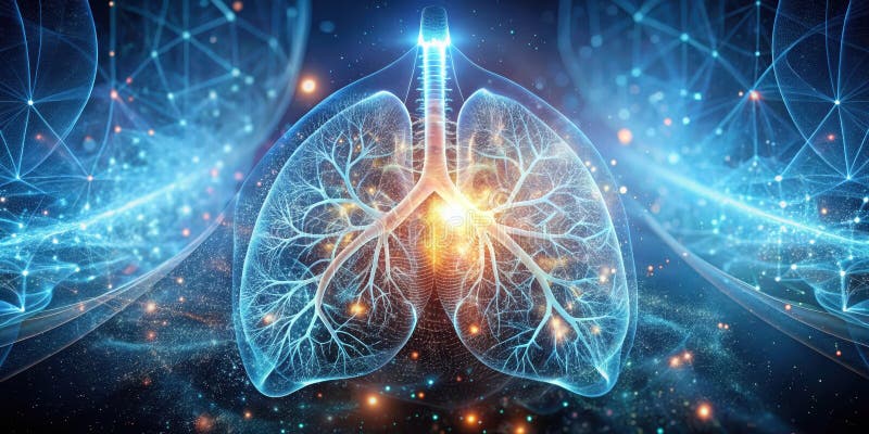 Luminous Respiratory System Network a Detailed Anatomical Visualization ...