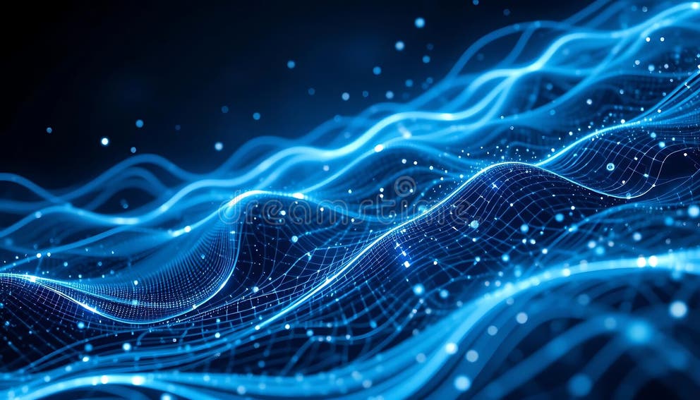 Abstract Blue Digital Waveform: a Mesmerizing Visualization of Data ...