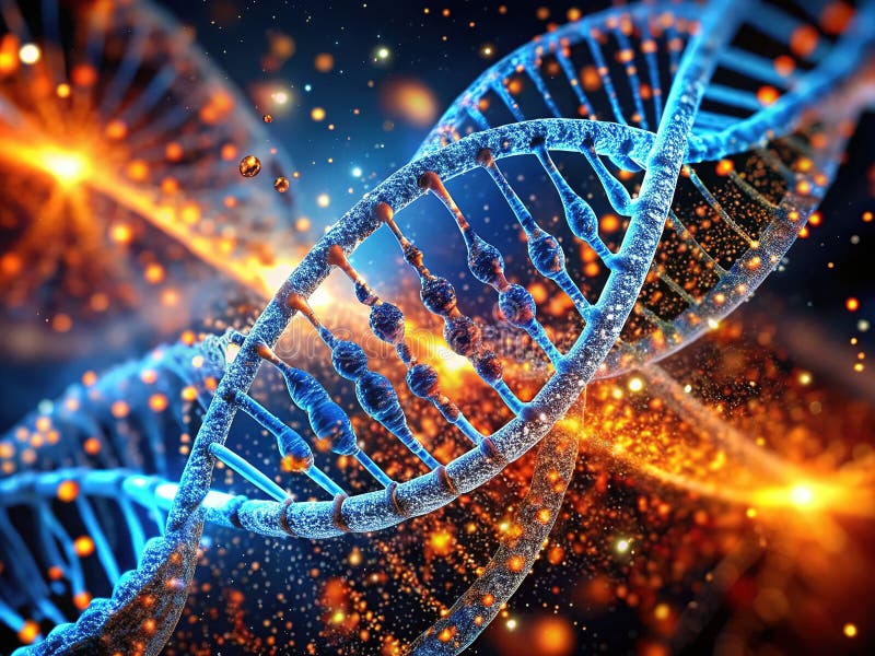 A Mesmerizing Visualization of Glowing DNA Advanced Genetic Research ...