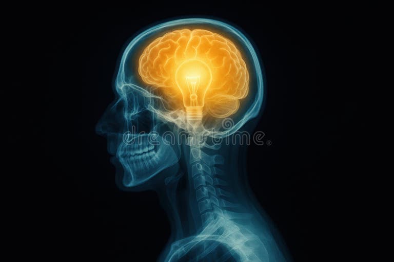 A Mesmerizing Visualization of the Human Brain with a Glowing Light ...