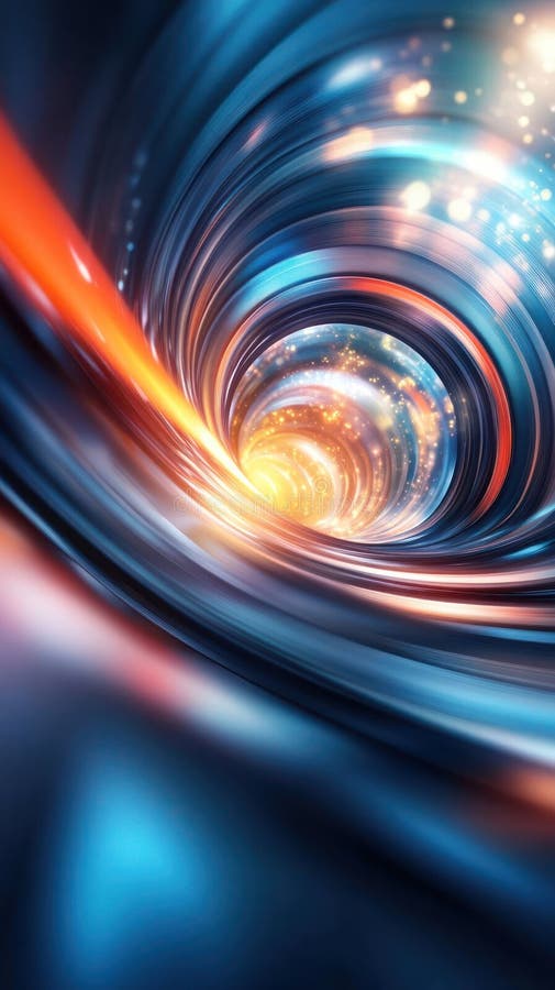 A Mesmerizing Vortex of Light and Color, Evoking a Sense of Depth and ...