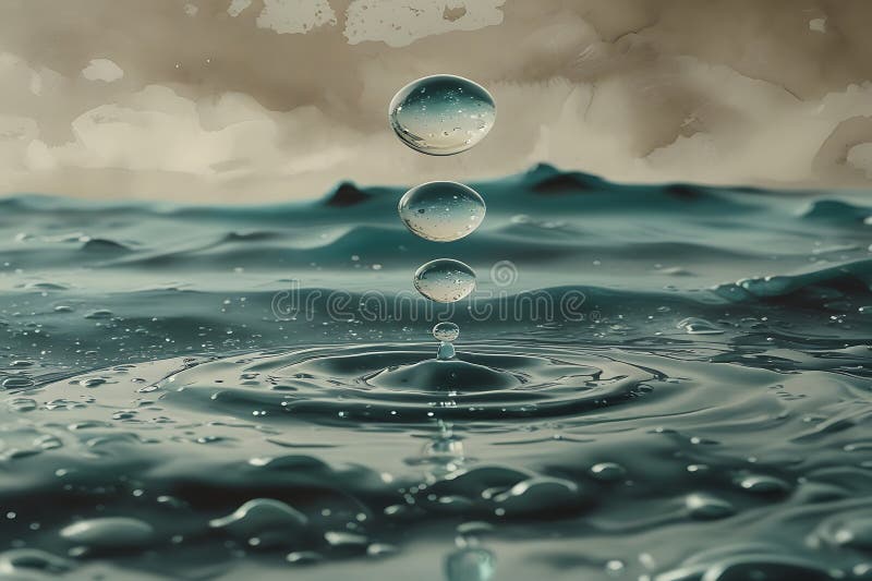 Mesmerizing Water Drop Splash: a Study of Fluid Dynamics Stock ...