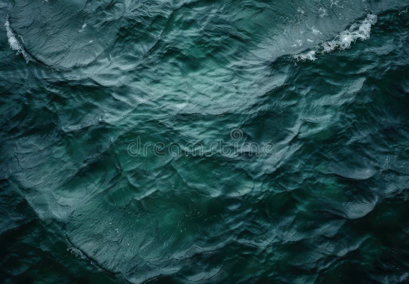 Mesmerizing Waves of Deep Teal Water Stock Illustration - Illustration ...