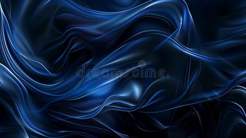 Mesmerizing Waves of Electric Blue Silk Flow and Intertwine, Creating a ...
