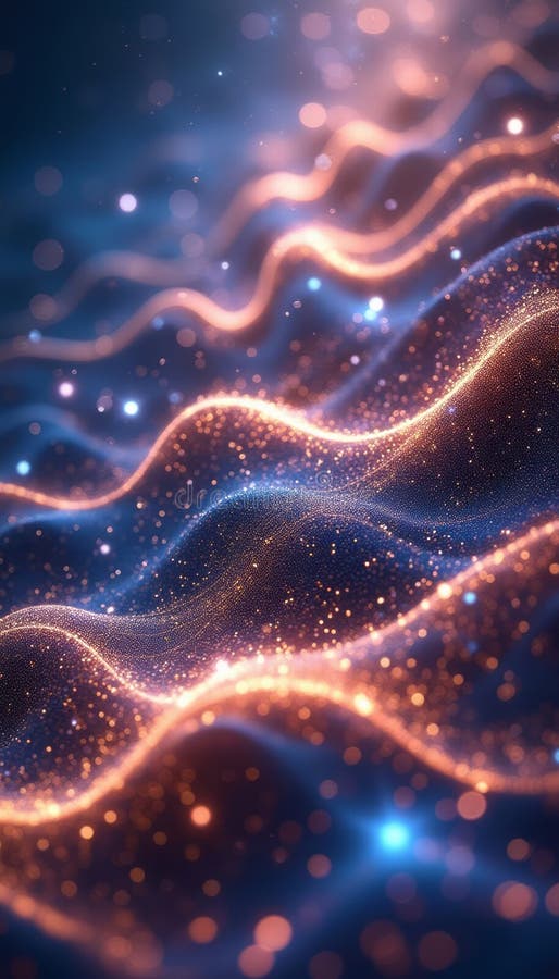 Mesmerizing Waves of Shimmering Light and Color Stock Photo - Image of ...