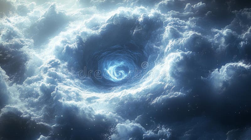 Whirlpool in the Clouds stock illustration. Illustration of fluid ...