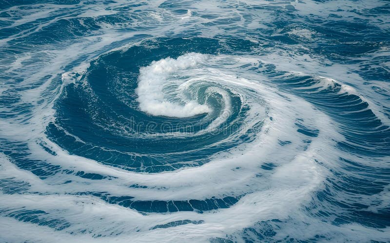A Mesmerizing Whirlpool or Vortex in the Midst of Turbulent Waters. the ...
