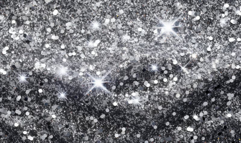 Mesmerizing White and Silver Sparkles. AI Generative Stock Illustration ...