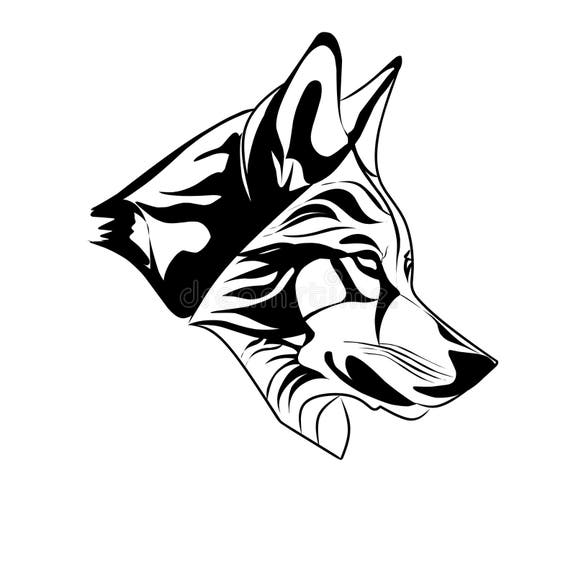 Mesmerizing Wolf Head Vector: a Captivating Serigala Illustration Stock ...