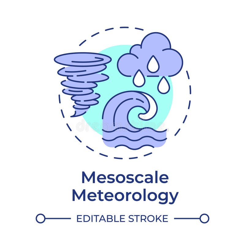 Mesoscale Meteorology Multi Color Concept Icon Stock Vector ...