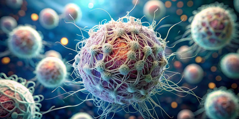 Mesothelioma Cell Damage Microscopic View of Tissue Response and ...