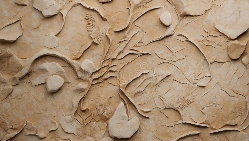 Mesozoic Fossil Mosaic Texture. AI Generate Stock Illustration ...