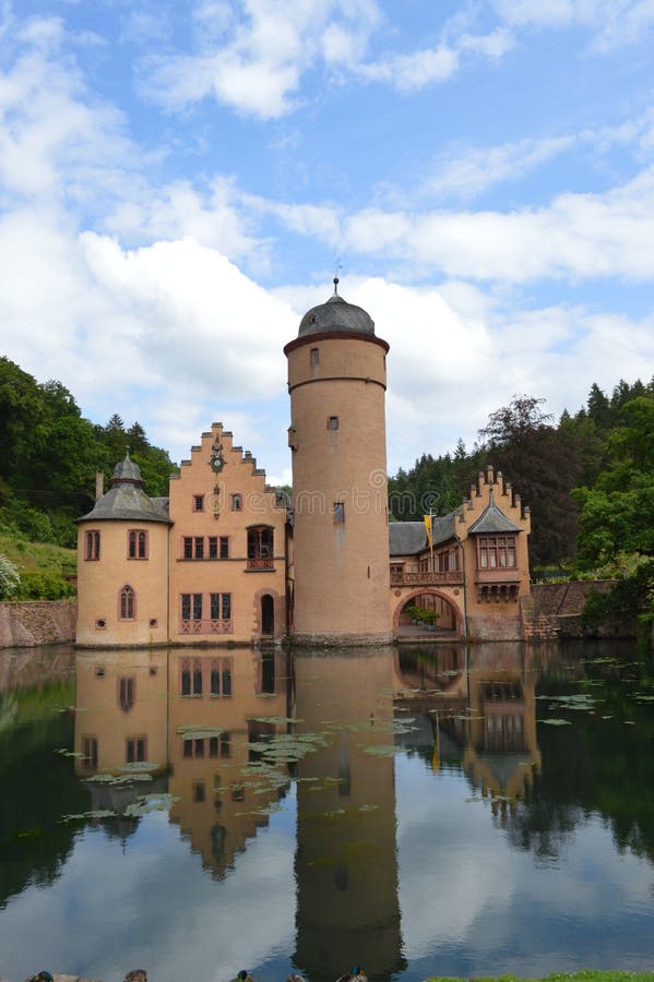 The Mespelbrunn Castle from Germany Stock Image - Image of antique ...