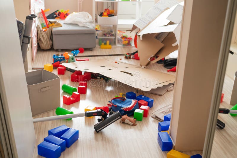 A Mess in the Children S Room Stock Photo - Image of developing, object ...