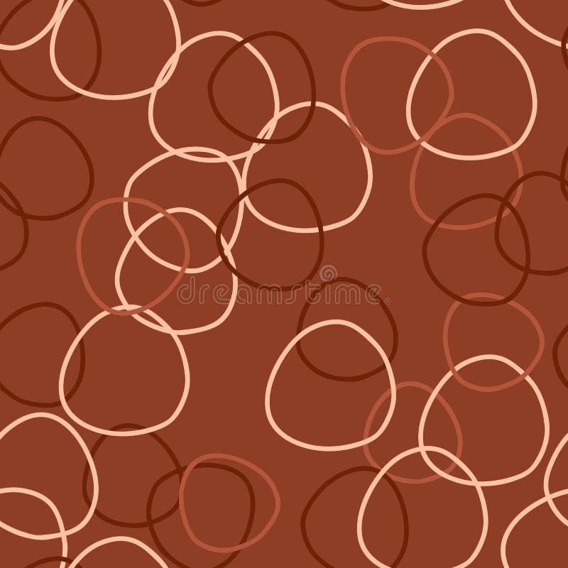 Mess of Circles, Orange and Brown Intertwined on a Rust Background ...