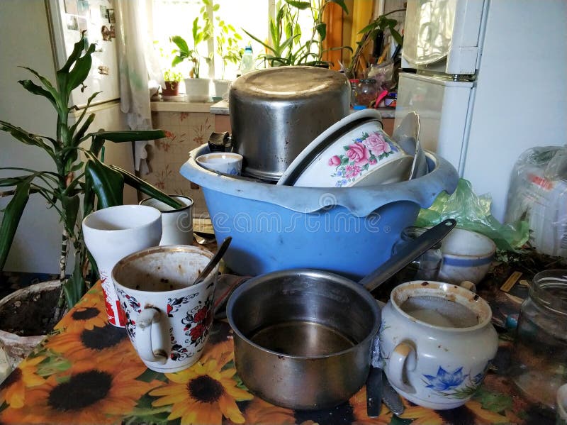 Mess and Dump. an Old Room with Lots of Things. Devastation Stock Photo ...
