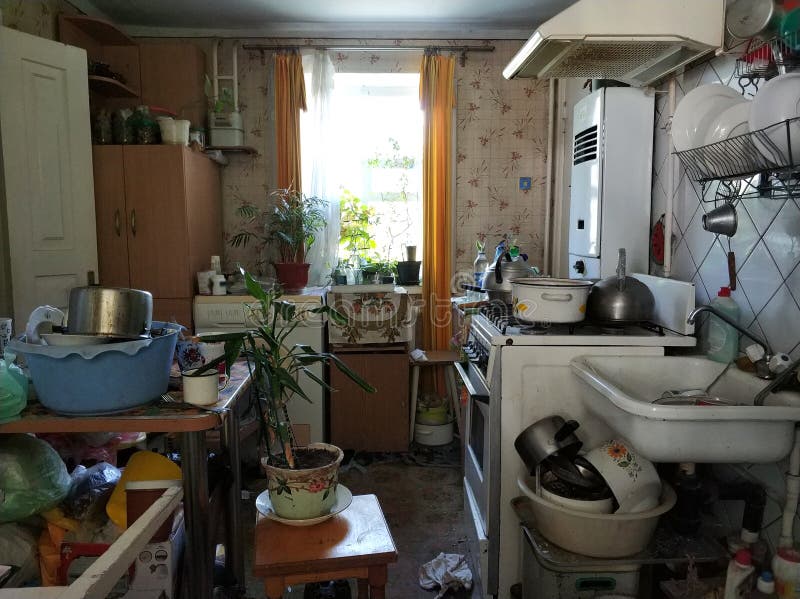 Mess and Dump. an Old Room with Lots of Things. Devastation Stock Image ...