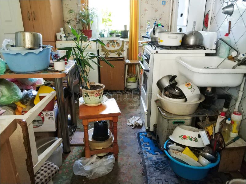 Mess and Dump. an Old Room with Lots of Things. Devastation Stock Image ...
