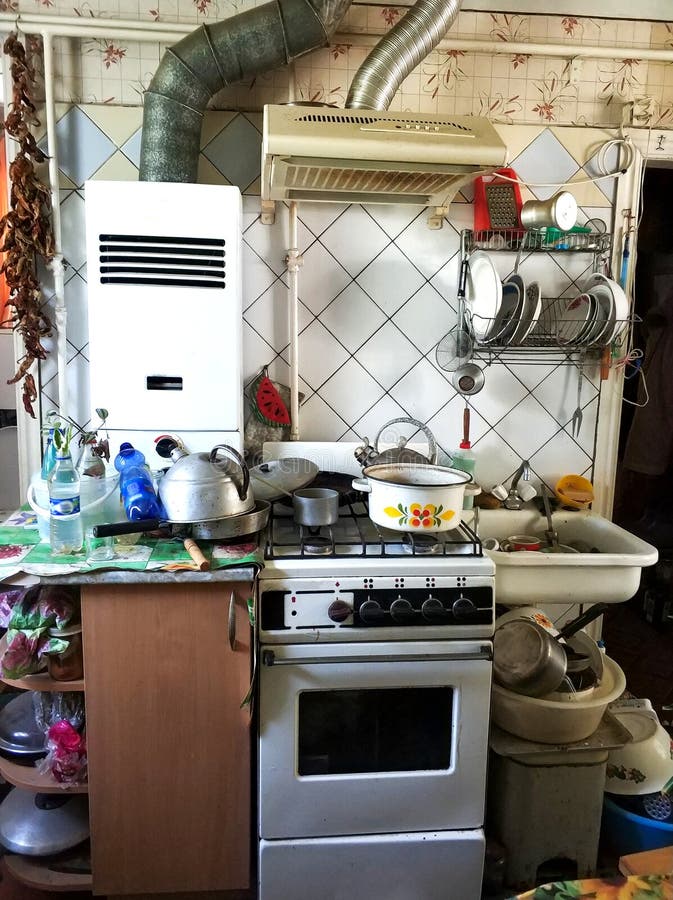Mess and Dump. an Old Room with Lots of Things. Devastation Stock Photo ...