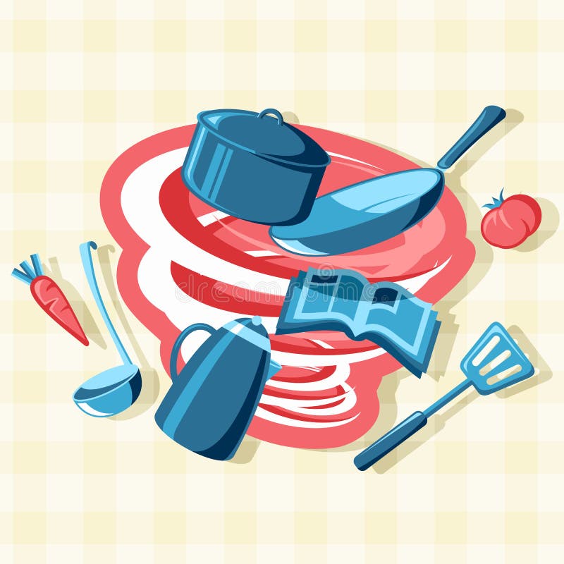 Kitchen Chaos stock illustration. Illustration of painting - 87184