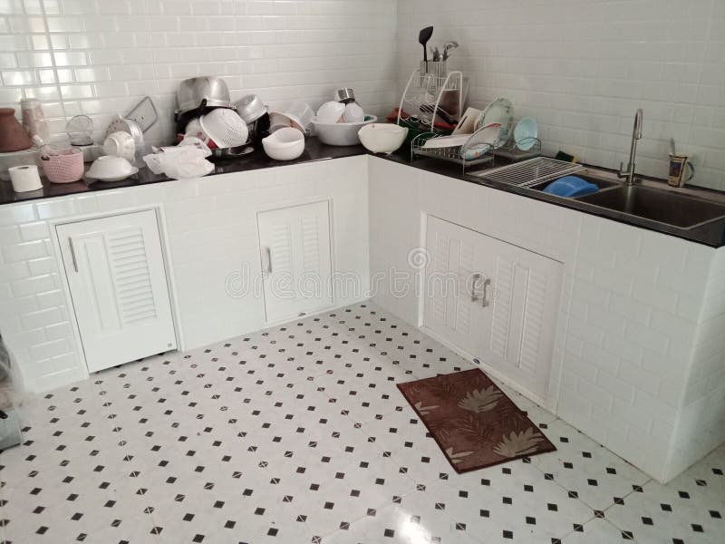 A Mess in the Kitchen,scattered Things, Unsanitary Conditions. the ...