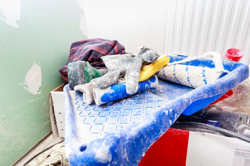 Mess after Renovation Work, Dirty Interior Stock Photo - Image of mess ...