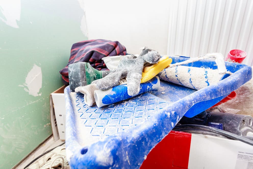 Mess after Renovation Work, Dirty Interior Stock Photo - Image of mess ...