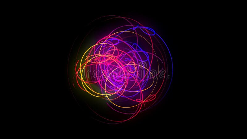 The Mess Tangling of the Neon Lines. it,s without Direction Stock ...