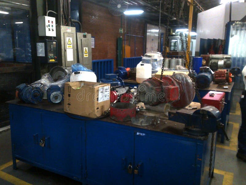 Colorful Mess with Various Tools on a Smith Table Stock Photo - Image ...