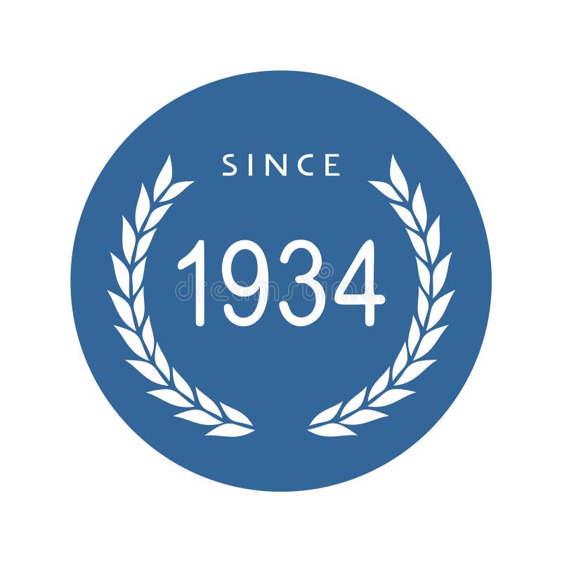 Since 1934 message stock vector. Illustration of card - 265879793