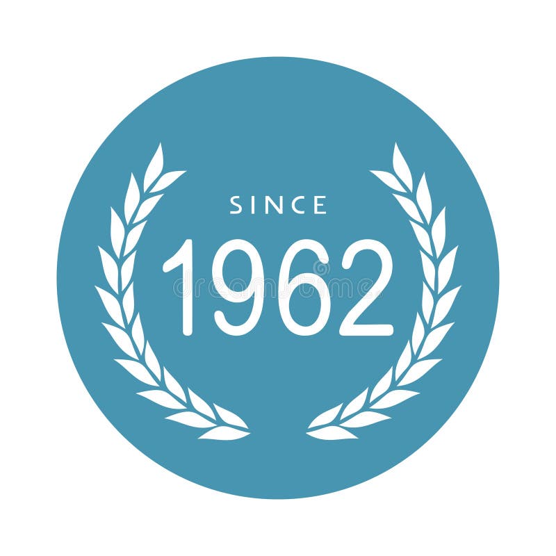 Since 1962 message stock vector. Illustration of graphic - 292580153