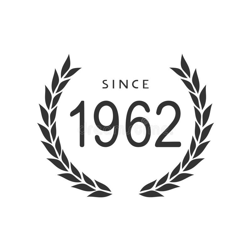 Since 1962 message stock vector. Illustration of graphic - 314199414