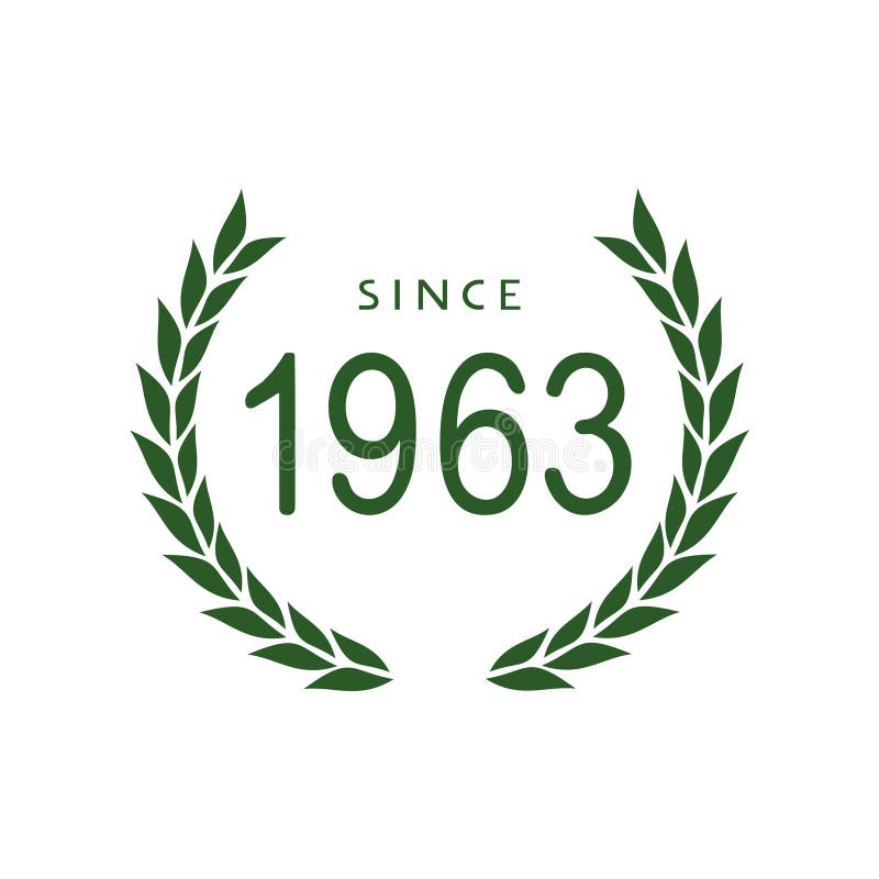 Since 1963 message stock vector. Illustration of typography - 314199417