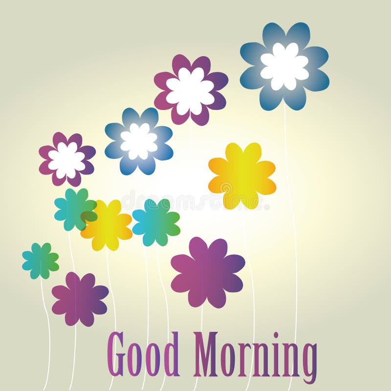 Colorful Good Morning Background Stock Vector - Illustration of circle ...