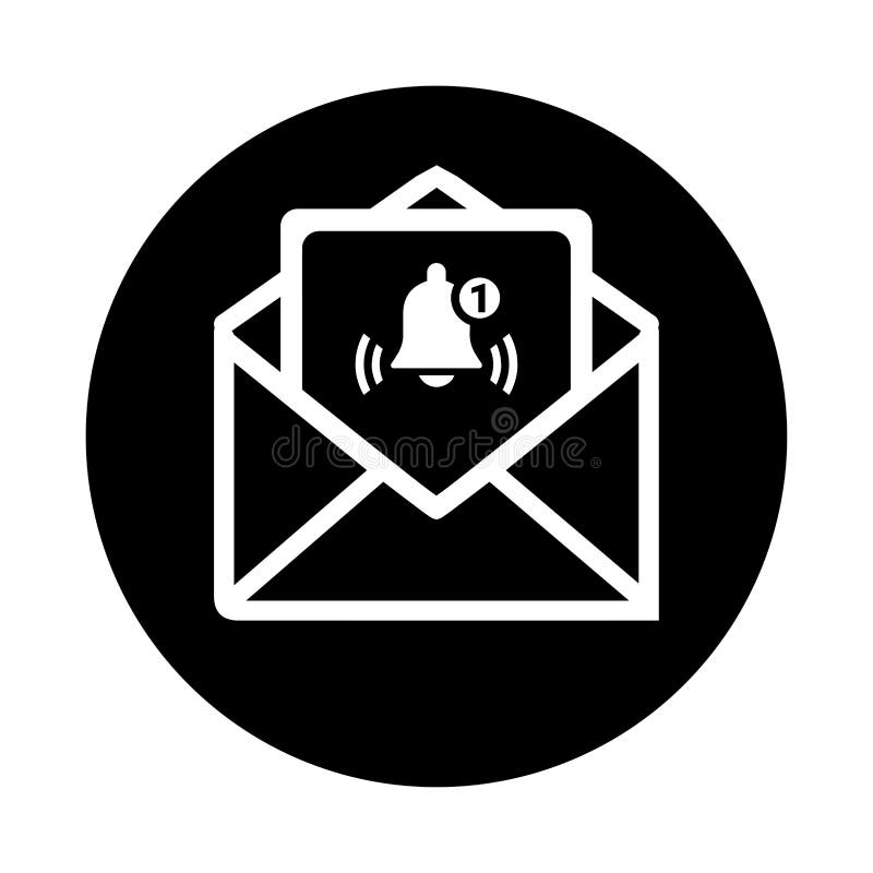 Message, Alert, Mail, User Icon. Black Vector Design Stock Illustration ...