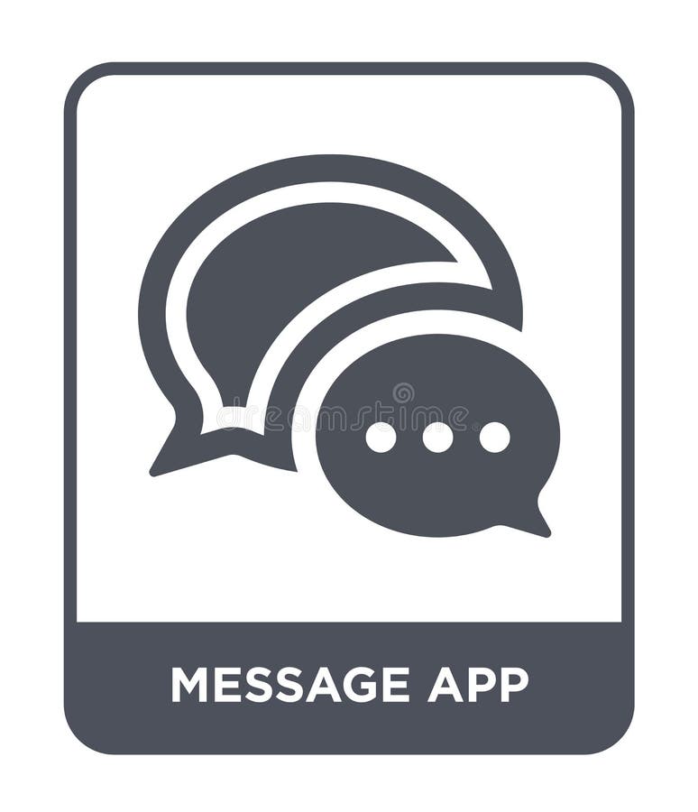 Message App Icon in Trendy Design Style. Message App Icon Isolated on ...