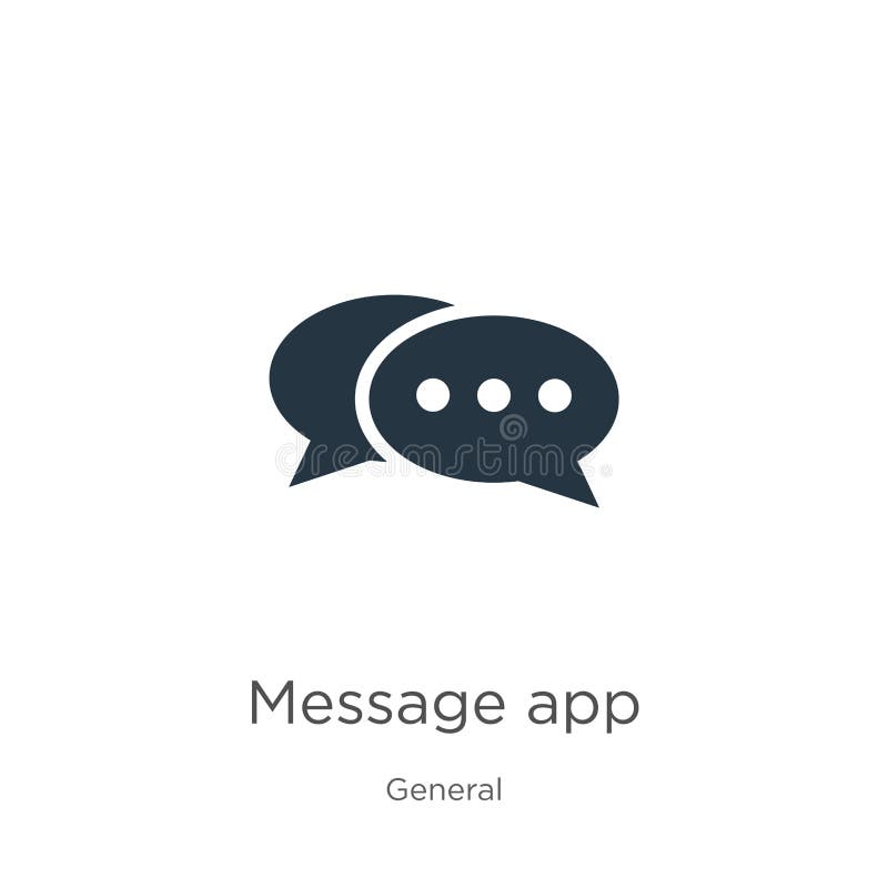 Message App Icon Vector. Trendy Flat Message App Icon from General ...