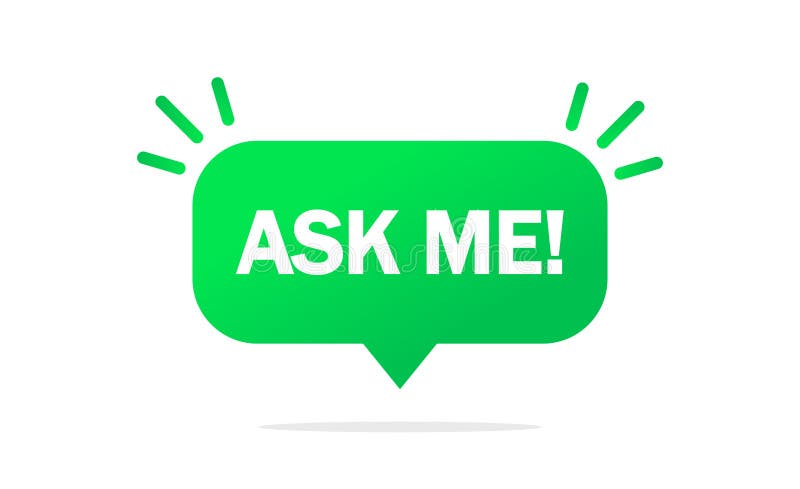 Message Ask Me. Vector Illustration. Stock Image. Stock Vector ...
