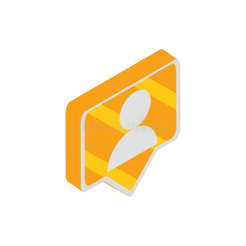 Message Avatar Social Media Isometric Icon Stock Vector - Illustration ...