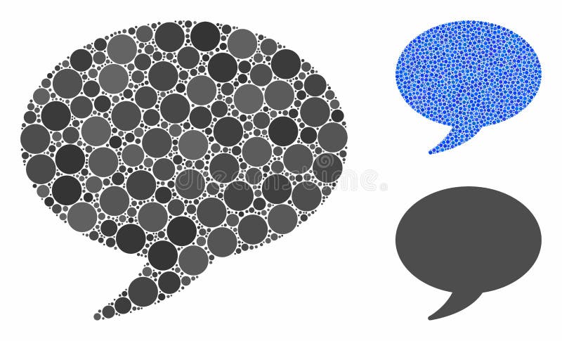 Message Balloon Mosaic Icon of Circle Dots Stock Illustration ...